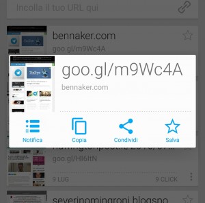 URL Shortener: la app Android per creare short link con Goo.gl